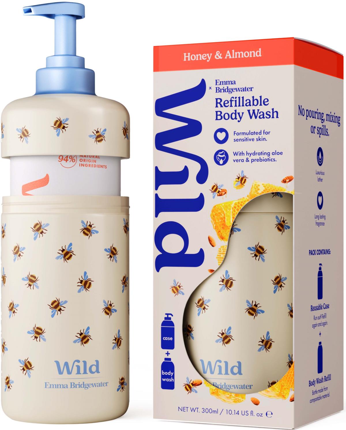Wild Body Wash Bee Case Honey & Almond 300 ml | lyko.com
