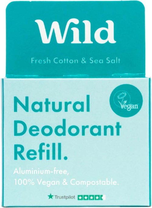 Wild Natural Deodorant Refill Fresh Cotton & Sea Salt 40 g | lyko.com