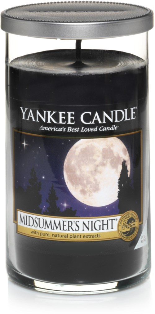 Yankee Candle Midsummer´s Night Midsummers Night Glass Pillar Medium ...