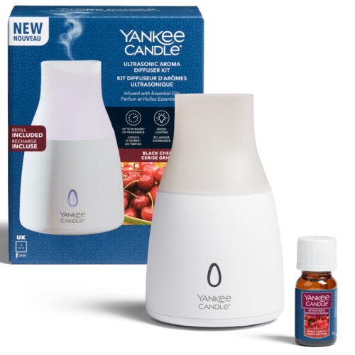 Yankee Candle Black Cherry Ultrasonic Aroma Diffuser Starter Kit | lyko.com