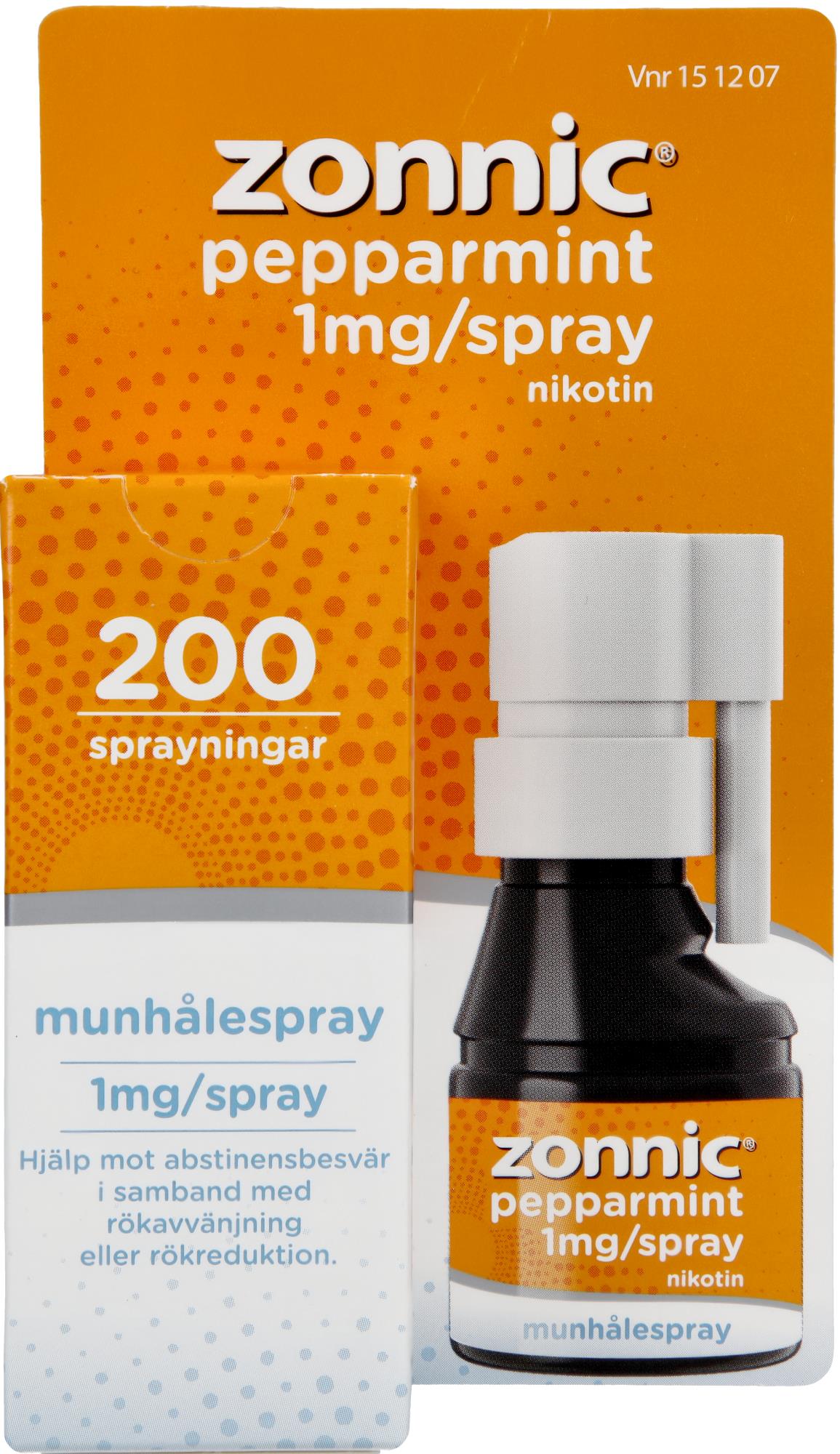 Zonnic Pepparmint Munhålespray 1mg 200 doser 200 st | lyko.com