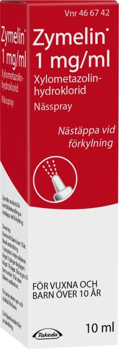 Zymelin Nässpray 1 mg/ml 10 ml | lyko.com